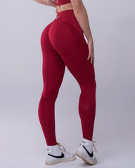 Synergy Cherry Red Seamless Leggings | Violate the Dress Code